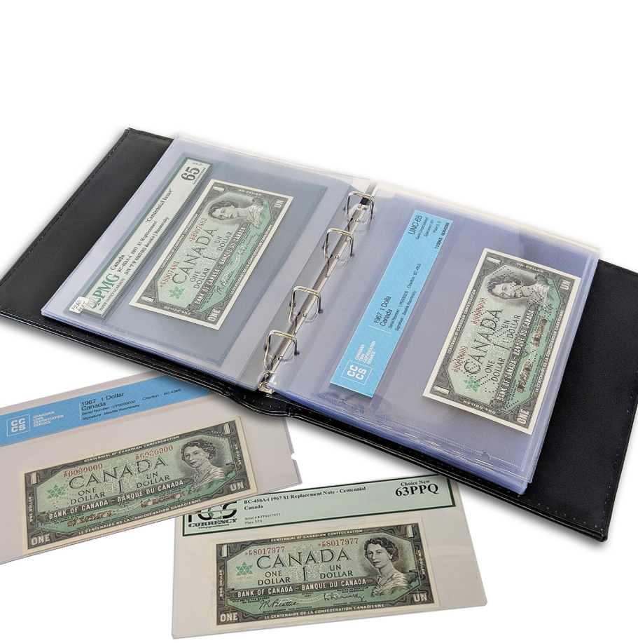 SMALL CURRENCY ALBUM IN CLASSIC DESIGN FOR GRADED BANKNOTES – Trade ...